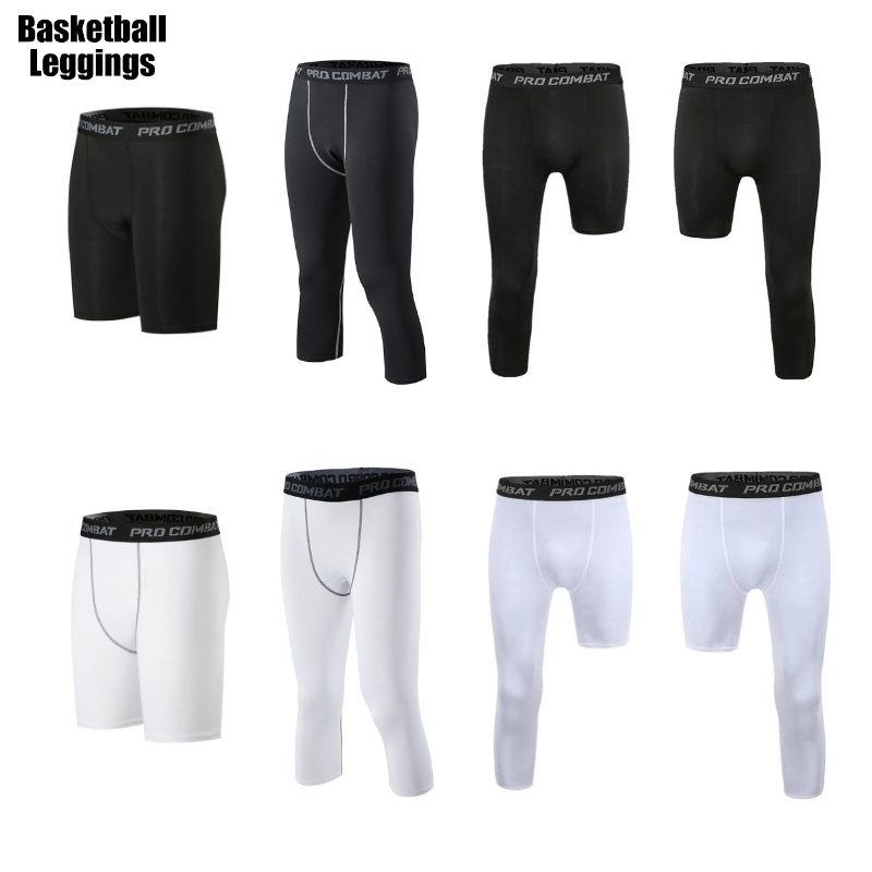 Men's Basketball Leggings Compression Tights Pants Cycling Shorts ...