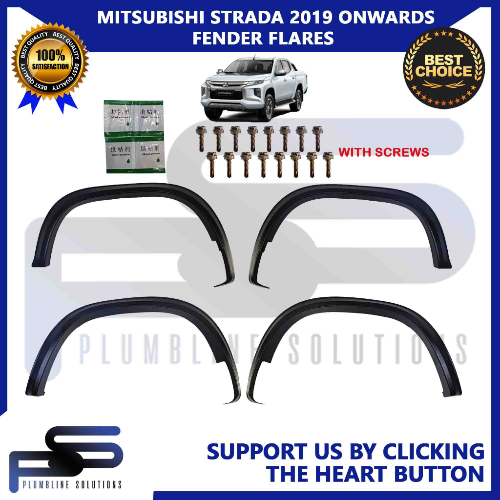 Fender Flares for Mitsubishi Strada 2019 -2023 OEM Slim Type with Screw ...