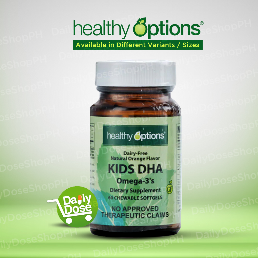 Healthy Options Kids DHA Omega-3's 60 / 120 Chewable Softgels | Shopee ...