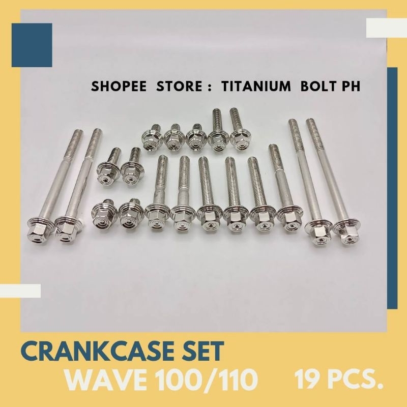 DETAILED BOLTS CRANKCASE BOLT FOR WAVE 100/110 | Shopee Philippines