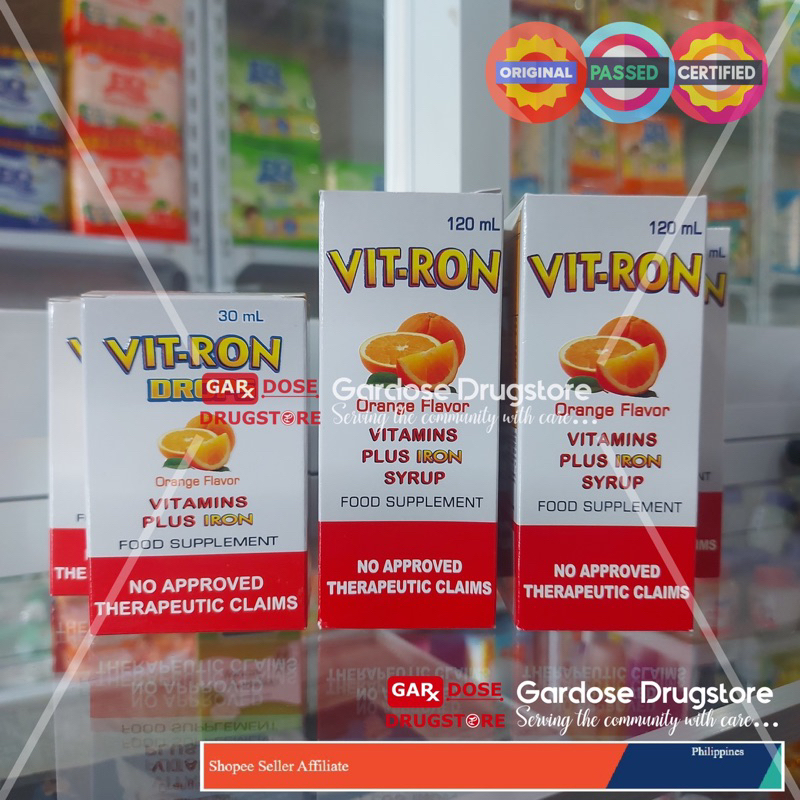 [𝗟𝗶𝗰𝗲𝗻𝘀𝗲𝗱 𝗗𝗿𝘂𝗴𝘀𝘁𝗼𝗿𝗲] Vitron Drops & Syrup Vitamins plus Iron [RSV ...