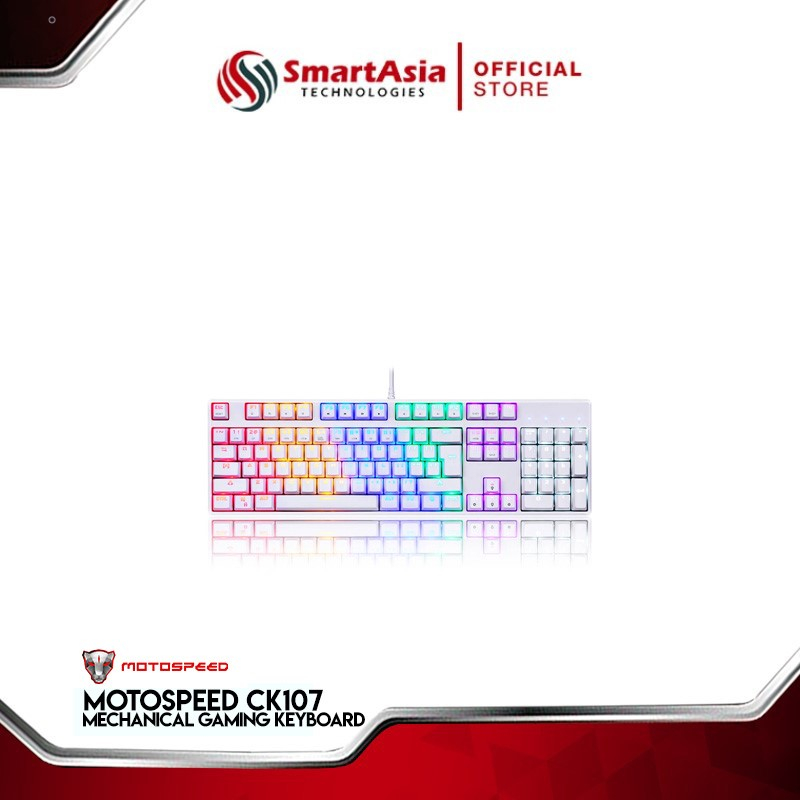 Motospeed CK107 Mechanical Gaming Keyboard (104 Full Keys, Outemu Blue ...