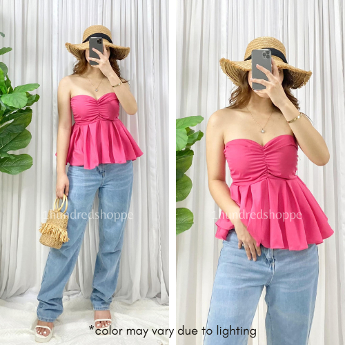 100shoppe Reina Tube Top (FITS S-M) | Shopee Philippines