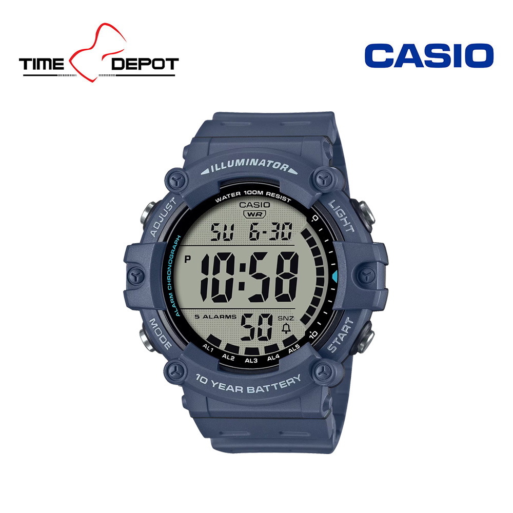 Casio AE-1500WH-2AVDF Standard Digital Blue Resin Strap Watch For Men | Shopee Philippines