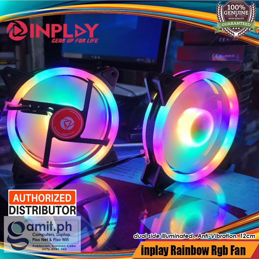 Inplay M10 Rainbow Rgb 120mm Led Cooling Silent Fans Cpu fan cooler ...