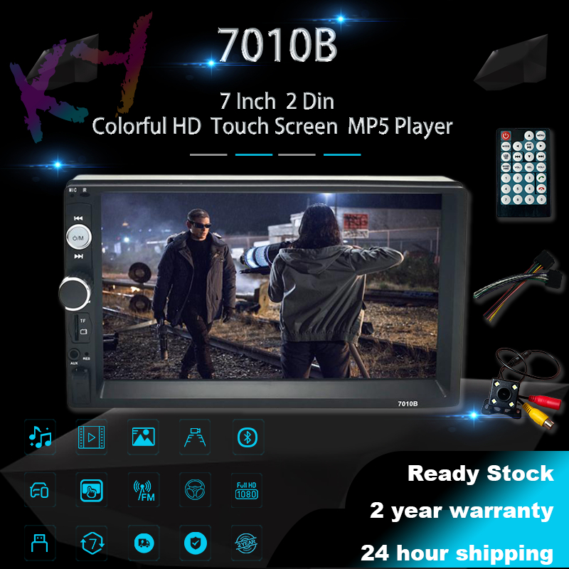 7010 Car Stereo With Bluetooth MP5 Player 7inch Car Audio Radio Stereo GPS 2Din Touch Screen ...