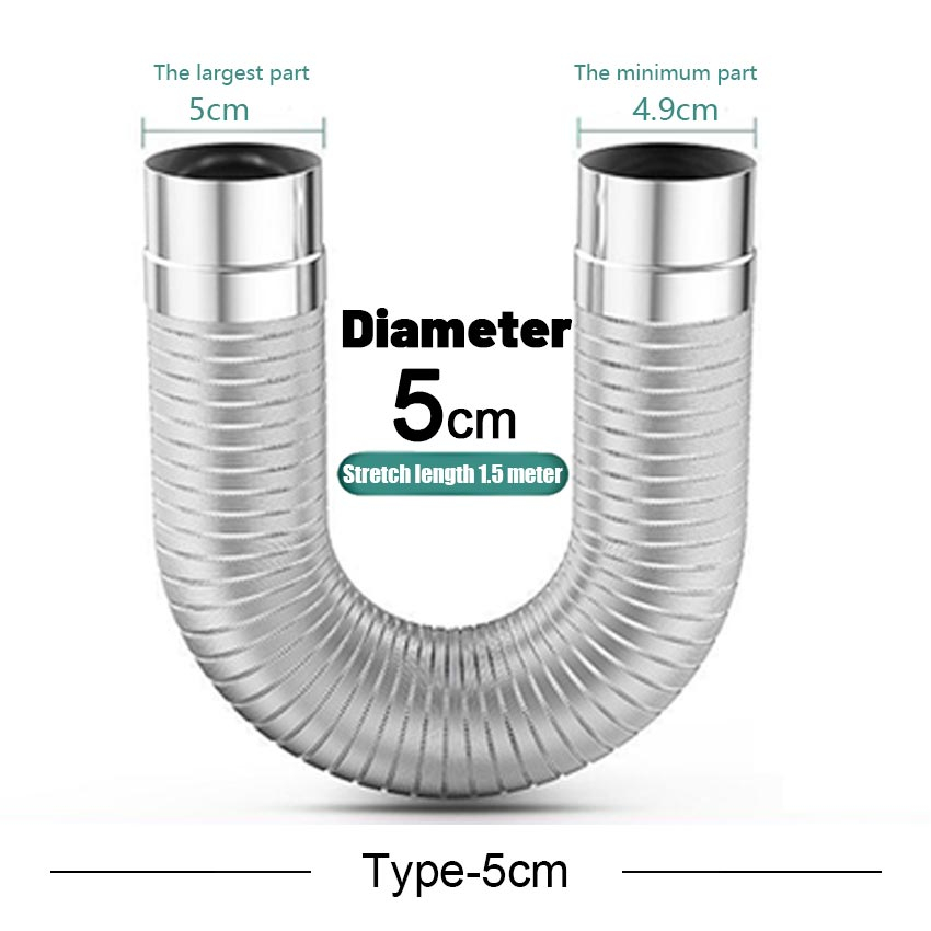 5/10cm Thick Hood Aluminum Foil Tube Water Heater Exhaust Hose ...