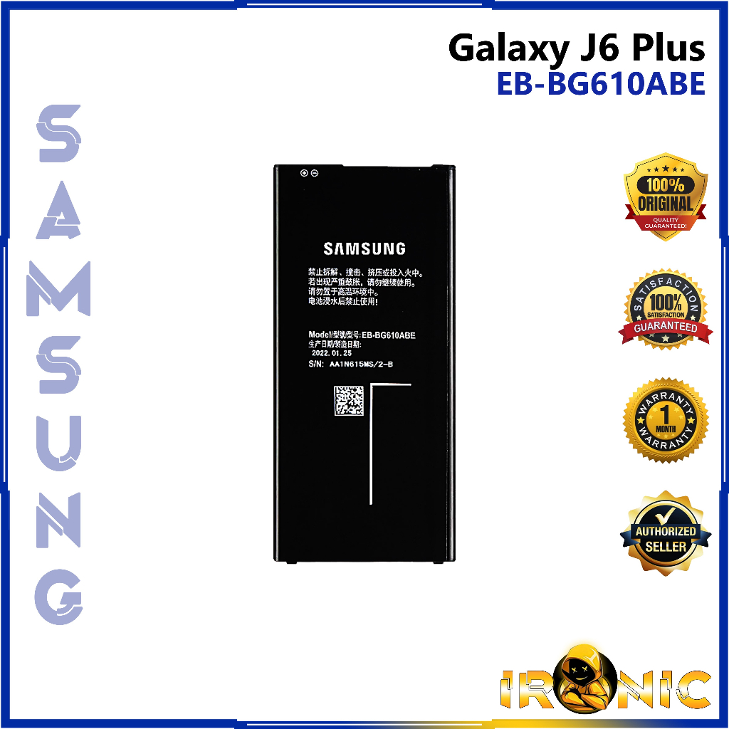 Samsung Galaxy J6 Plus Battery Model EB-BG610ABE Original Equipment ...