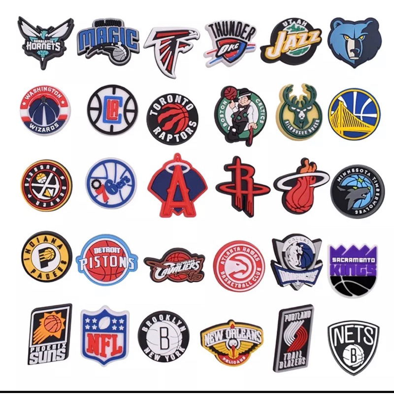 NBA Team LOGO Charms Crocs shoes accessories Crocs Jibbitz set buckle ...