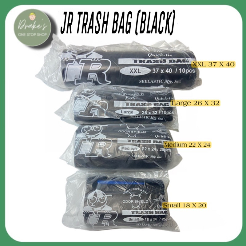 Basurahan Garbage Trash Bag with Quick-tie Small Medium Large XXL Heavy ...