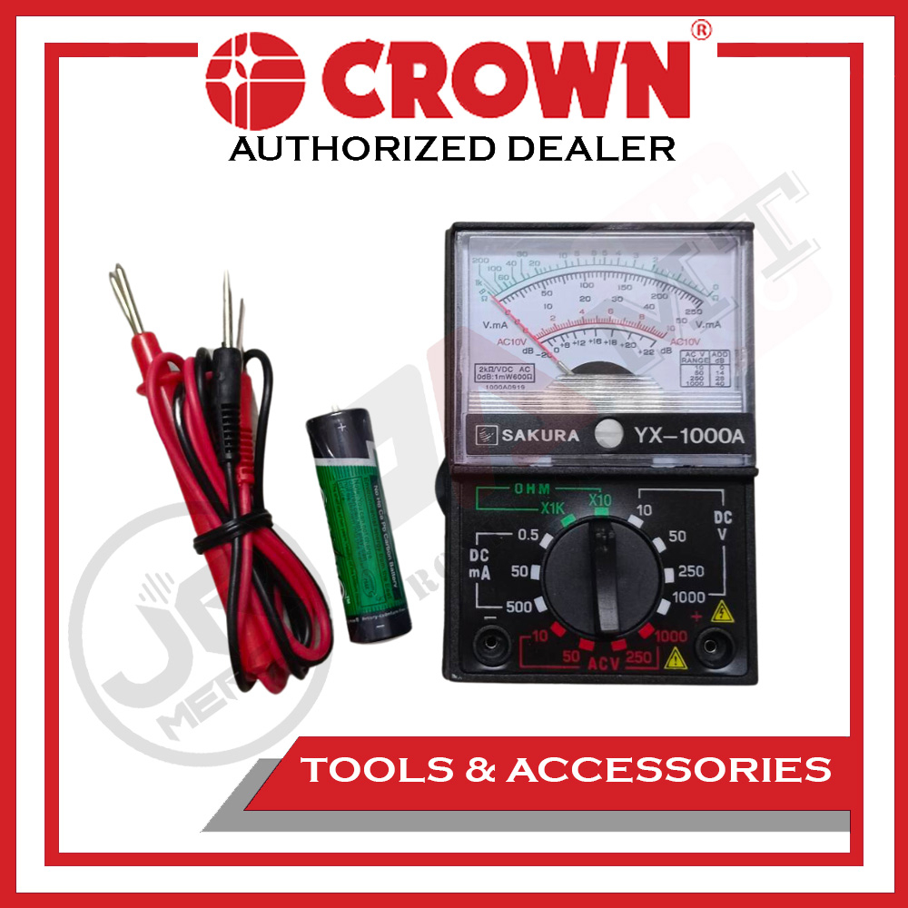 Crown (YX-1000A) Mini Portable Multitester with Multitester Rod SET ...