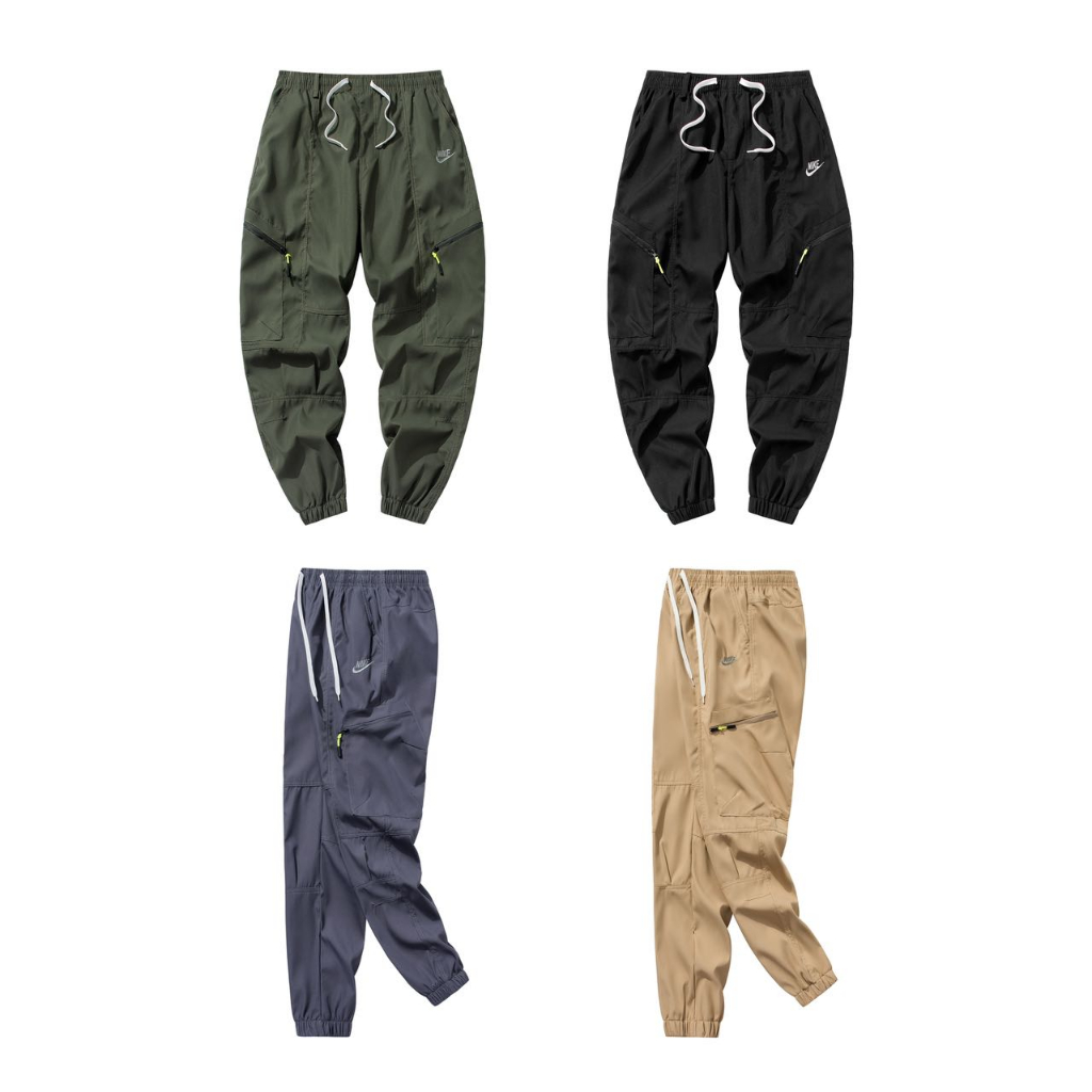 Kaswal na 4 Pocket Zipper na Panlalaking Cargo Pants | Shopee Philippines