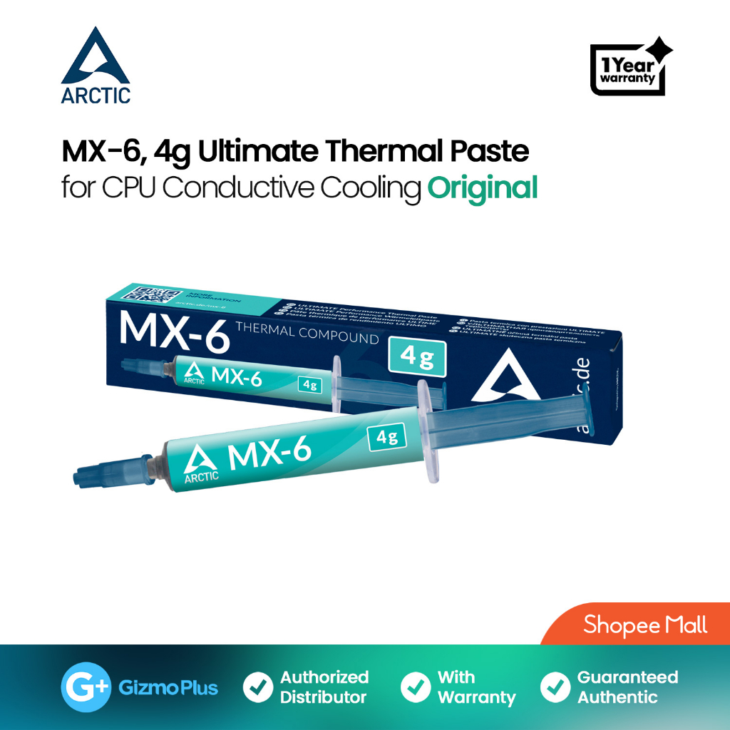 ARCTIC MX-6 Ultimate Performance Thermal Paste for CPU Conductive Cooling | Shopee Philippines
