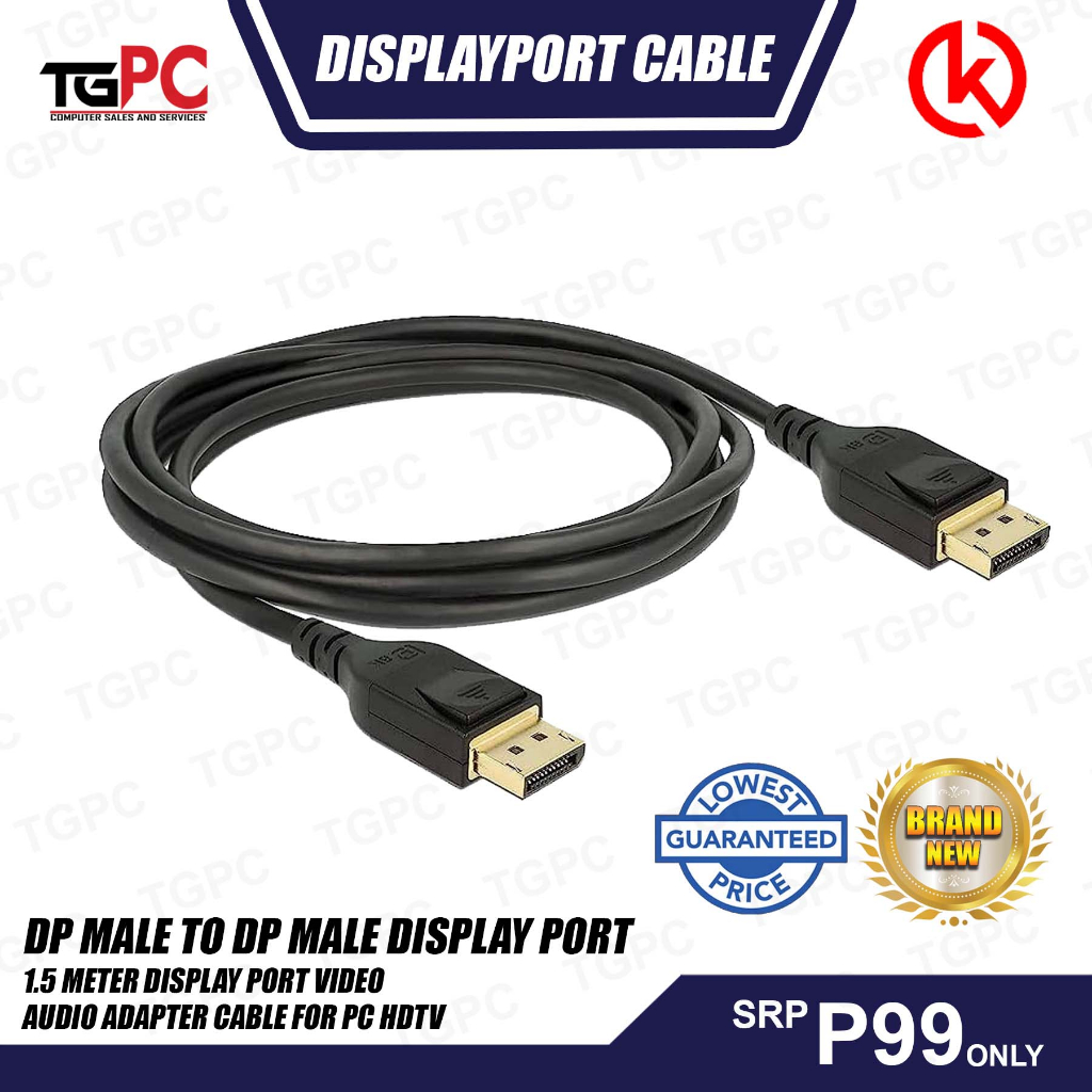 DisplayPort Cable 1.5 meter DP Male to DP Male Display Port Video Audio ...