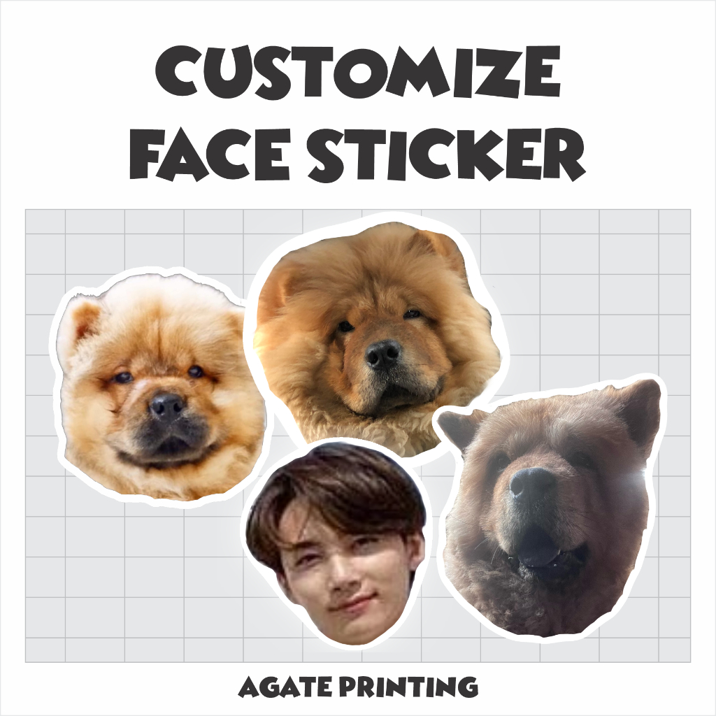 Custom Face Sticker | Customize Personalize for Phone, Laptop, Car ...
