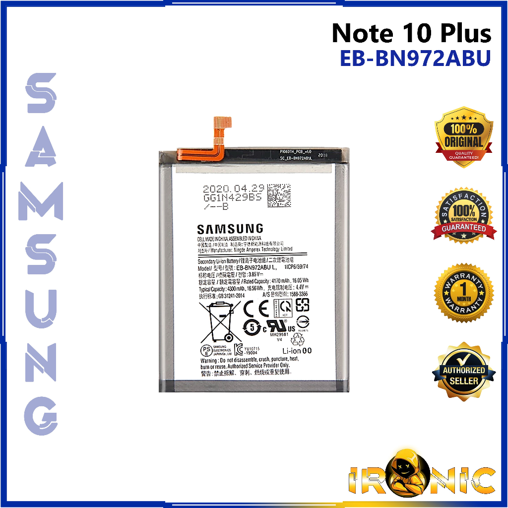 Samsung Note 10 Plus Battery Model EB-BN972ABU Original Equipment ...