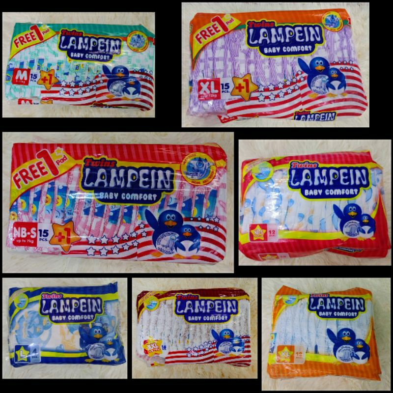 Twins Lampein Baby Comfort Diaper(NB-S/M/L/XL/XXL) | Shopee Philippines