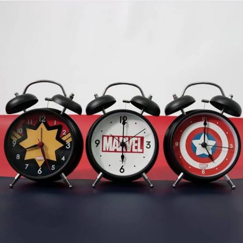 Marvel & Captain America Alarm Clock Daiso Korea Watch Rare Sold out ...