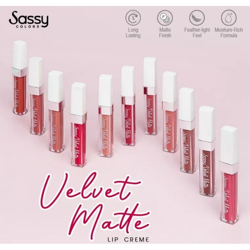 sassy colors VELVET MATTE lip crème 11 shades available | Shopee ...