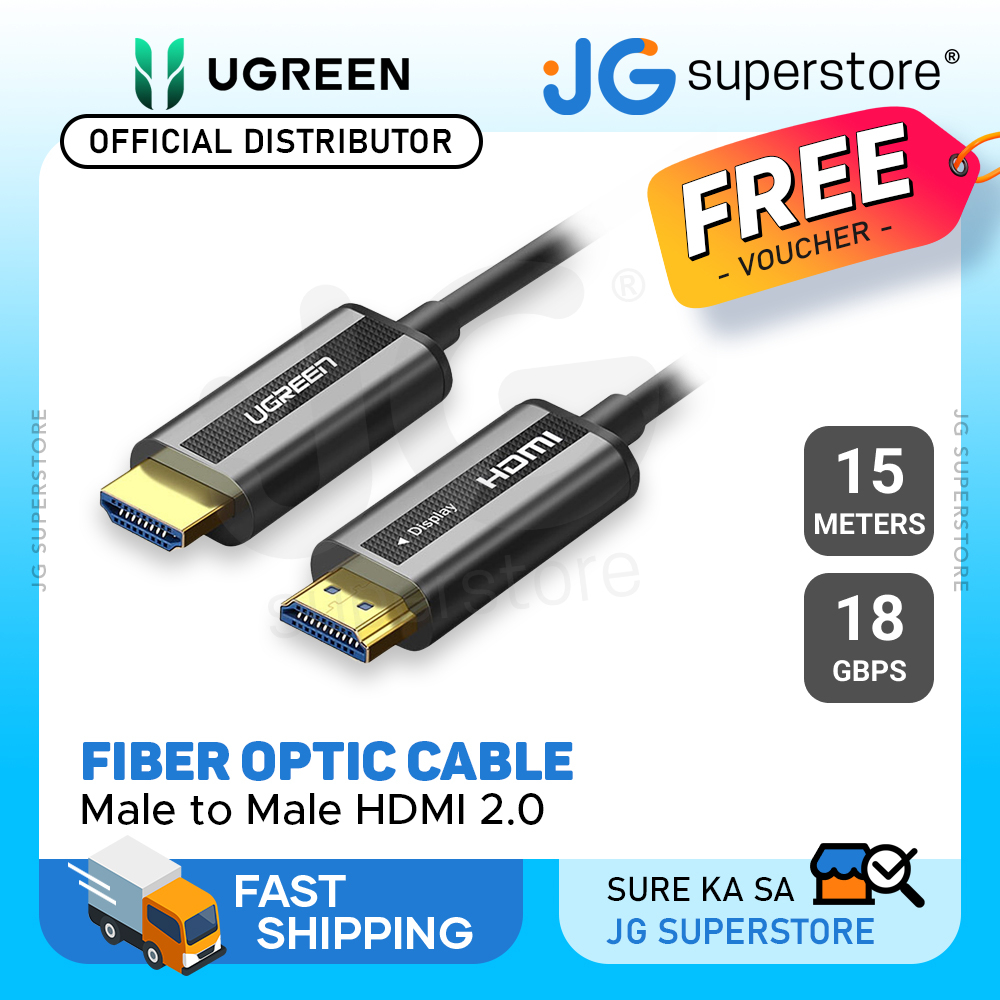 UGREEN 4K 60Hz HDMI 2.0 Unidirectional Fiber Optic Cable with 18Gbps ...