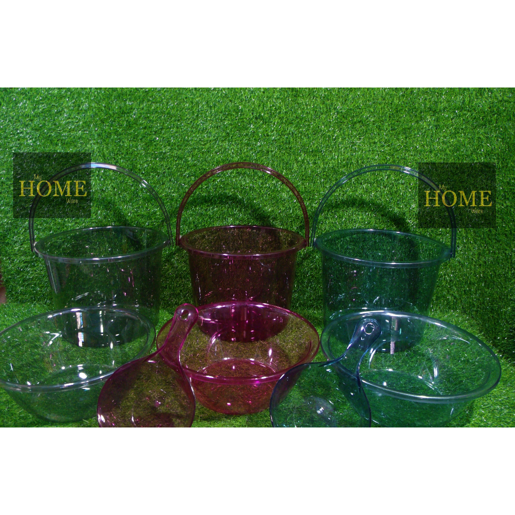BASIN AND PAIL ACRYLIC (A CLASS) (Random color will be given) | Shopee ...