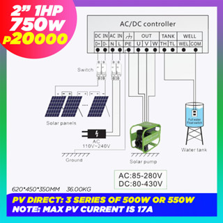 Difful Hybrid Surface Pool Solar Pump AC DC 1Hp 2Hp 3Hp | Shopee ...