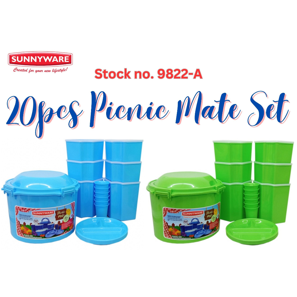 (#9822A) Sunnyware 20pcs Picnic Mate Set - Deluxe Picnic Set | Shopee ...