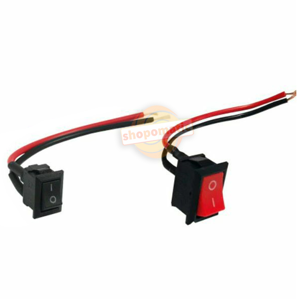 SHOPO Motorcycle On/Off 2-Way Headlight & LED Light Switch with Wire ...