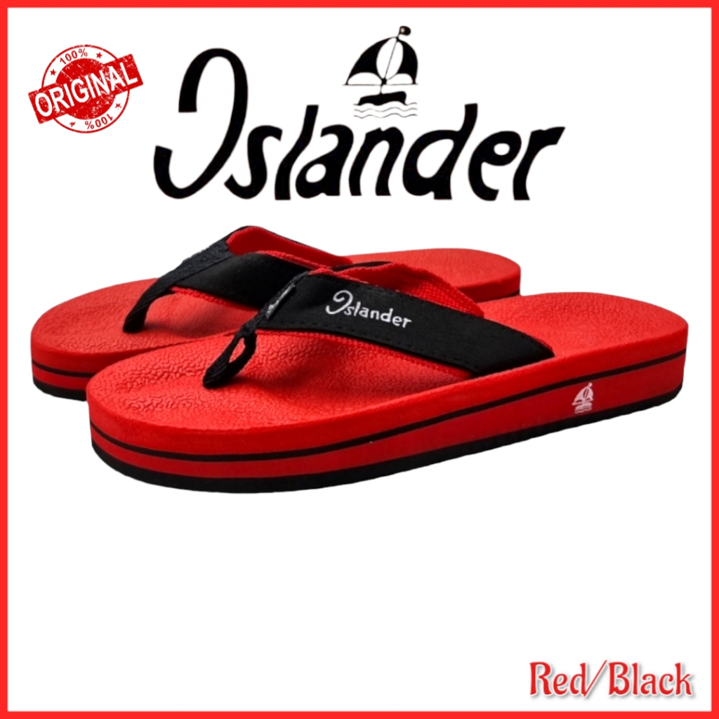 Islander 'Red/Black' Men's Authentic and Original summer rubber ...