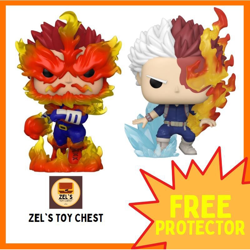 Funko Pop! MHA: Shoto Todoroki and Endeavor Bundle with Free Protector ...