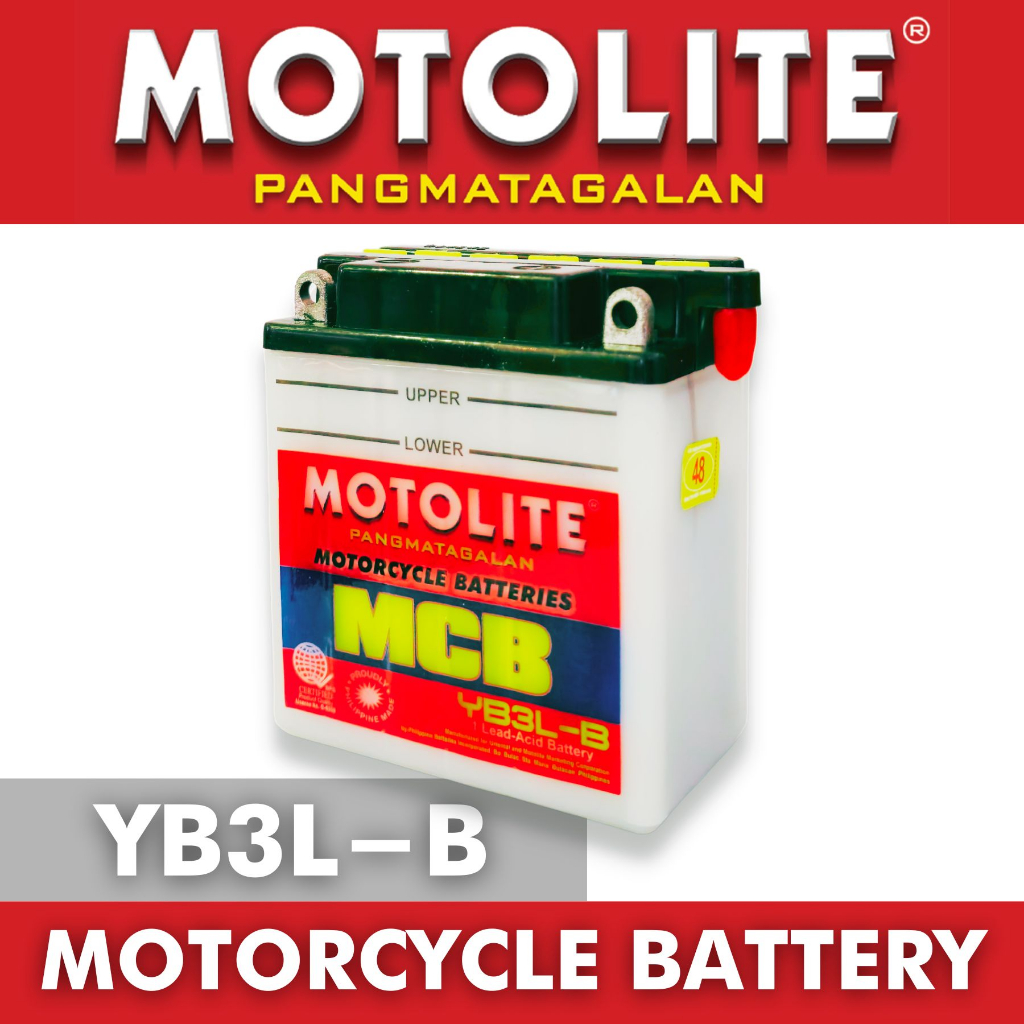 Motolite Motorcycle Battery YB3L-B | Shopee Philippines