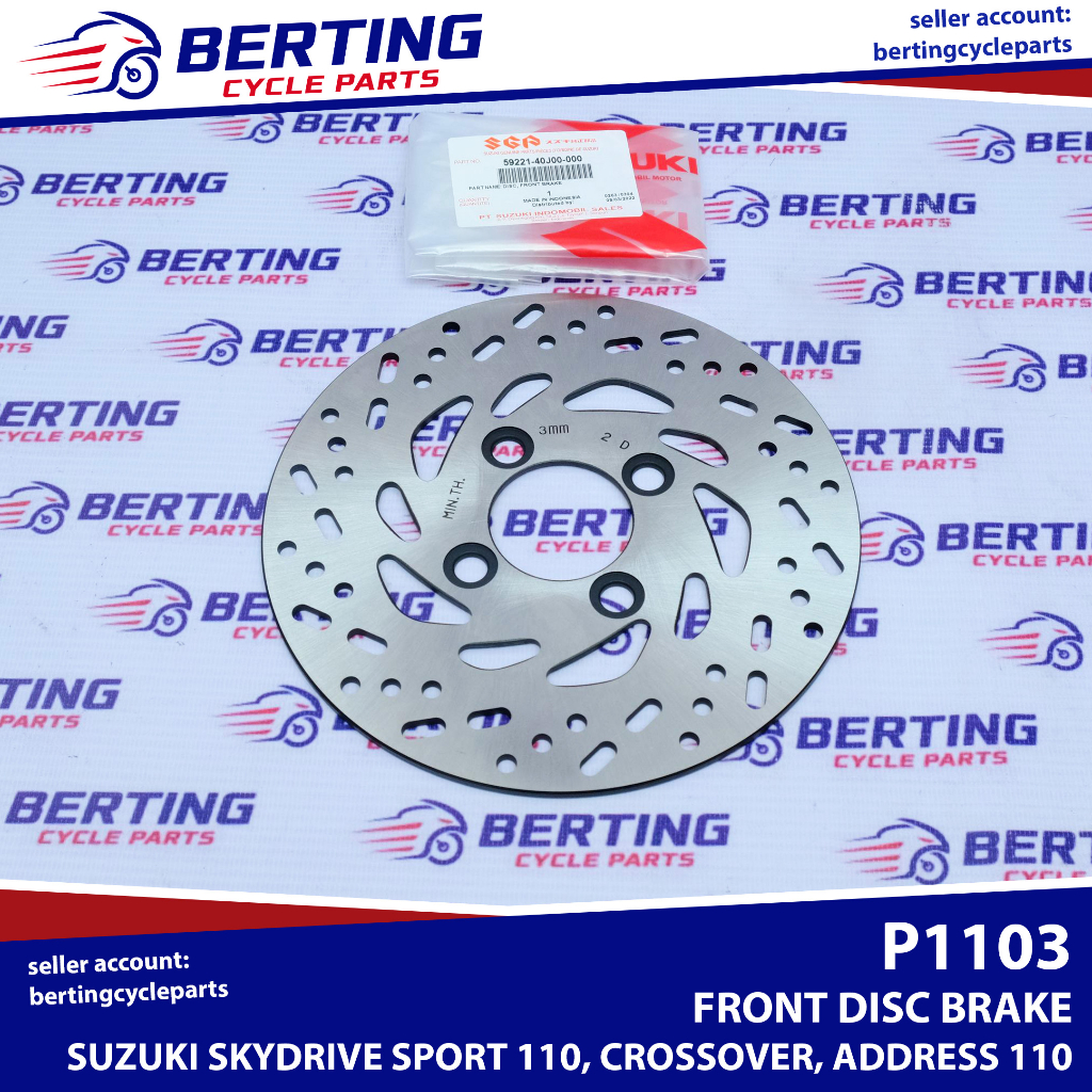 SGP FRONT DISC BRAKE Suzuki Skydrive Sport 110 Crossover Address 110 ...