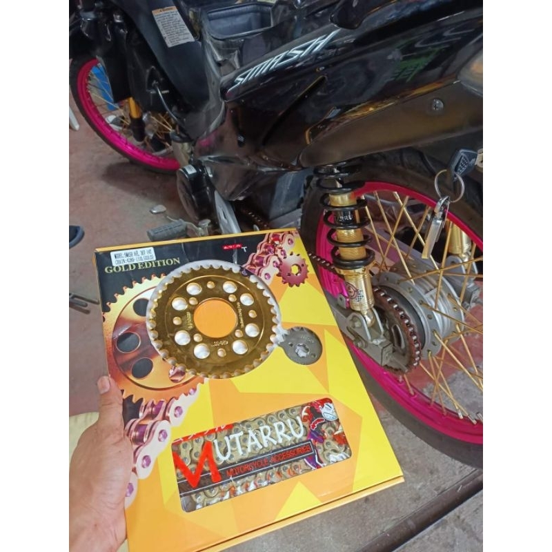 chain sprocket set R150 Smash Wave mutarru / podium | Shopee Philippines