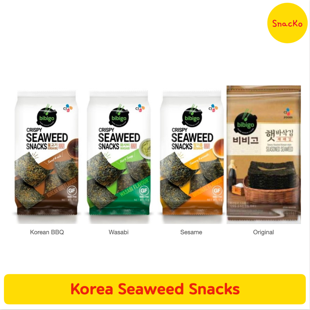 Korea Seaweeds Snack - 4g / 5g - Bibigo - CJ - Sajo - Dongwon ...