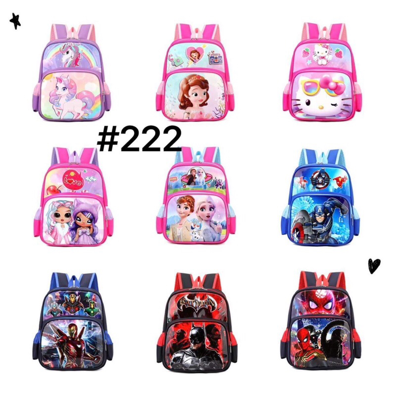 Character Backpack For kids Cute School Bag 13Inches Backpack | Shopee ...