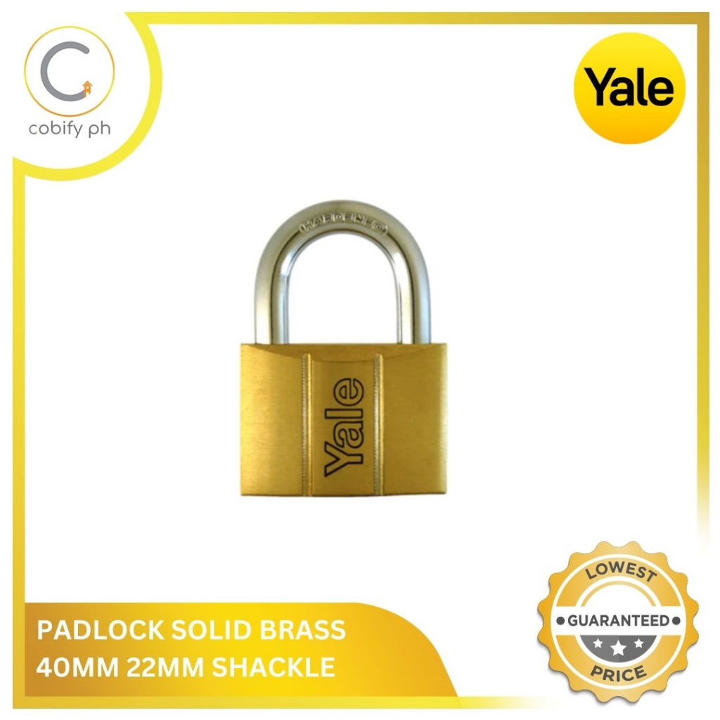 Yale Padlock Solid Brass 40mm 22mm Shackle | Shopee Philippines