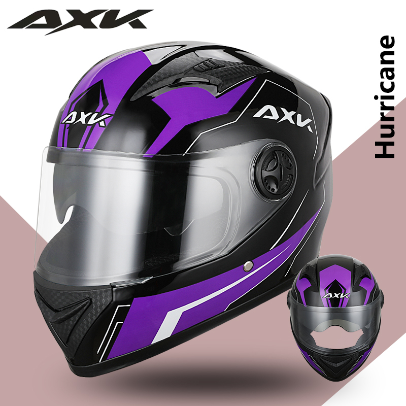 AXK/AKA 557 Double Miorr Motorcycle Full Face Helmet with ICC | Shopee ...