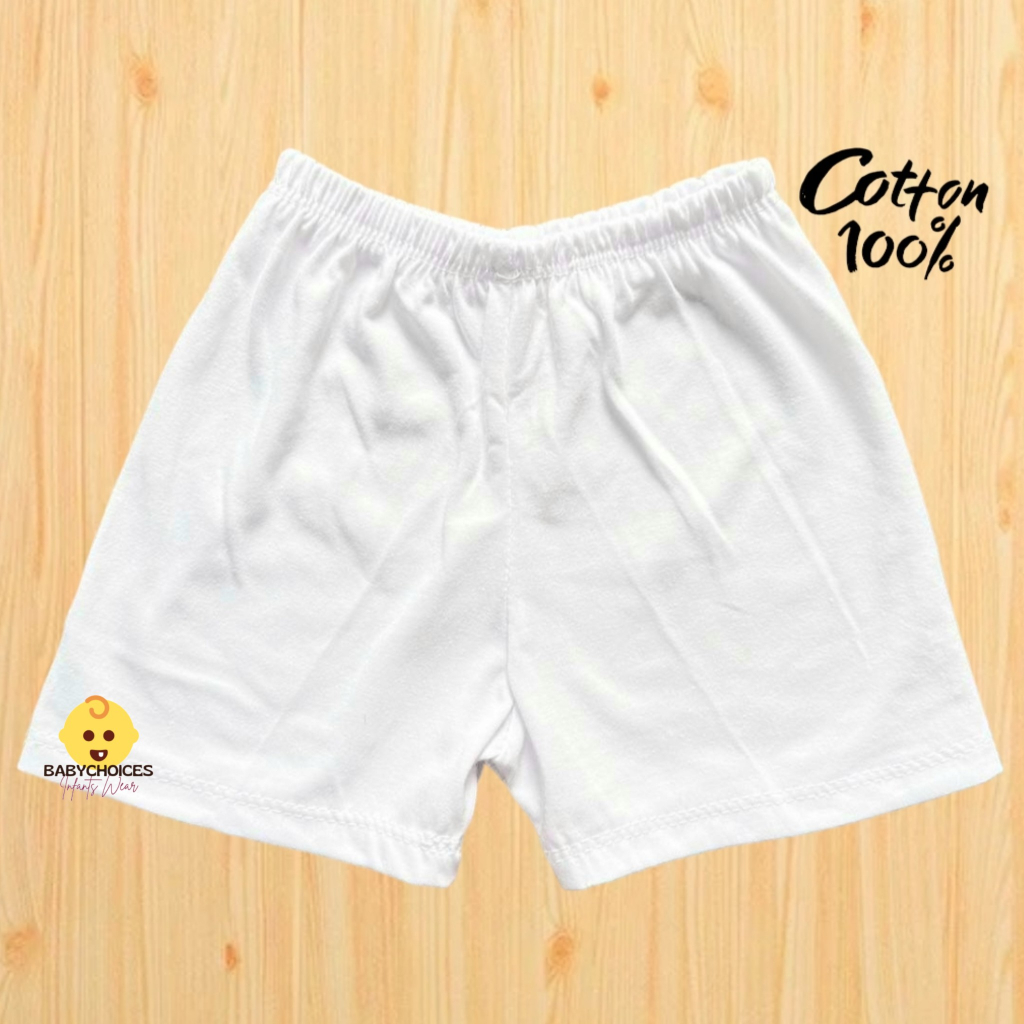Babyco | Short Plain White Unisex Cotton For Newborn Baby | Shopee ...