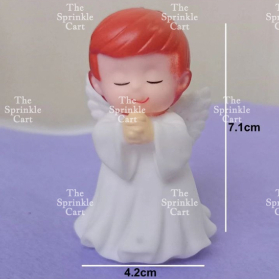 Angel Cake Topper Happy Christening Baptism Moon Baby Wings Cake Topper ...