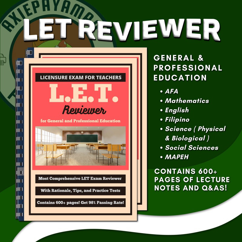 LET Reviewer for General and Professional Education 2025 Edition [Ring ...