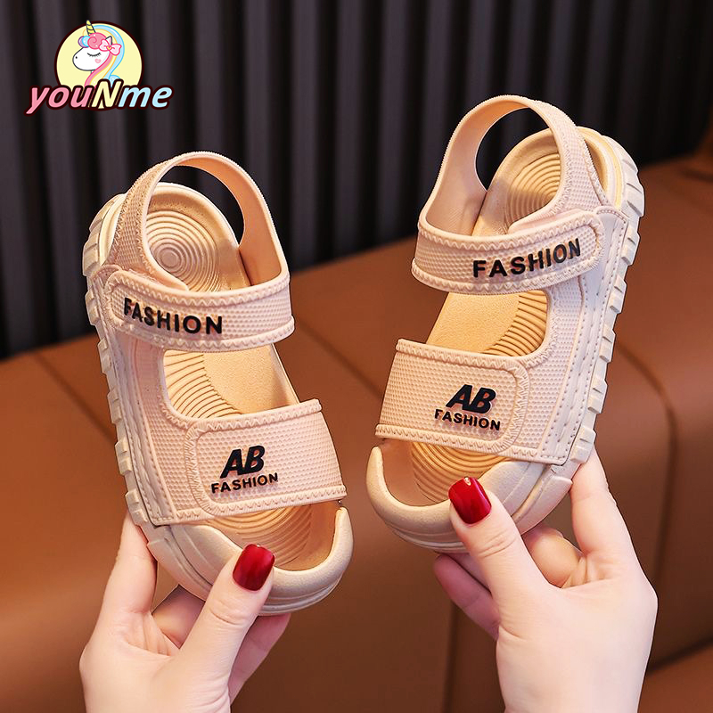 youNme Kids Sandals For Girls Black Sandals Korean Summer Shoes Baby ...