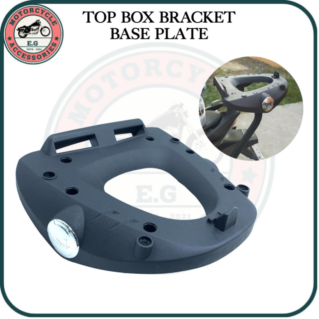 EG Motorcycle Parts Shark King Universal Top Box Bracket Base Plate ...