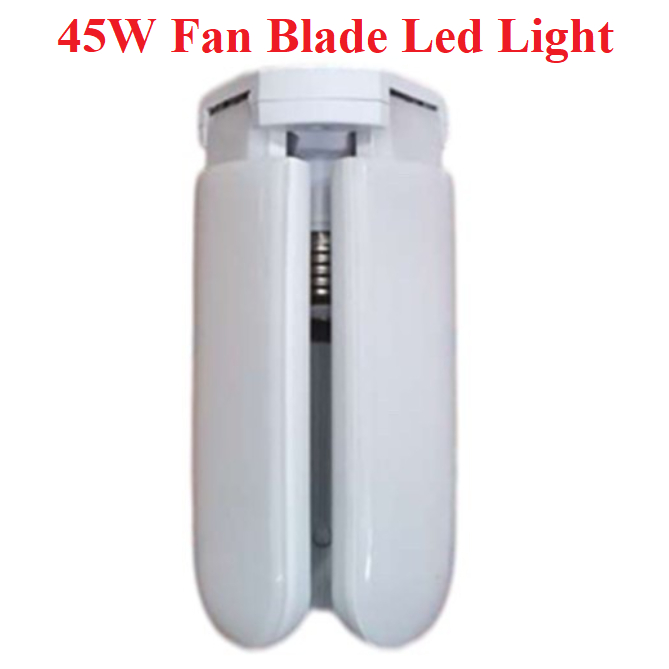 New 45W Fan Blade Led Bulb Foldable Fan Blade LED Light Bulb e27 ...