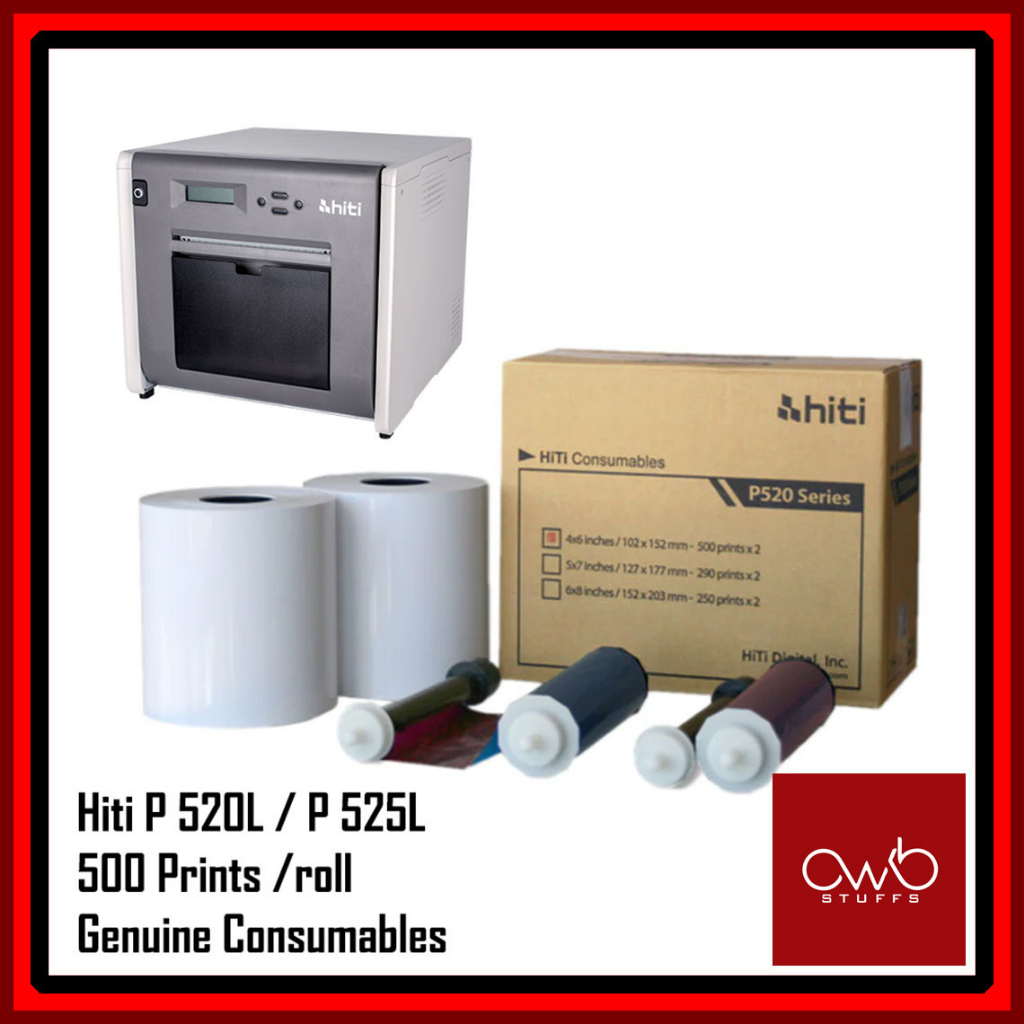 Hiti P520L / P525L Ribbon Ink Paper Consumables P520 P525 Print Kit | Shopee Philippines