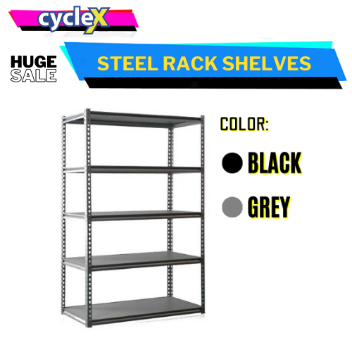 Steel Rack 5 Layers Shelves Grey High Quality | Shopee Philippines