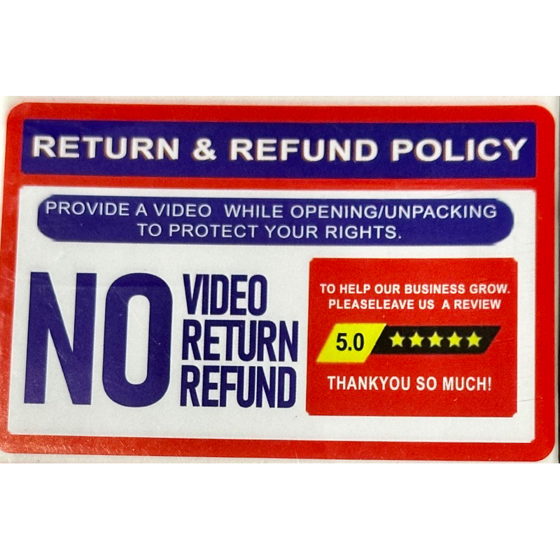 5 Star rating sticker fragile sticker record video sticker 100pcs ...