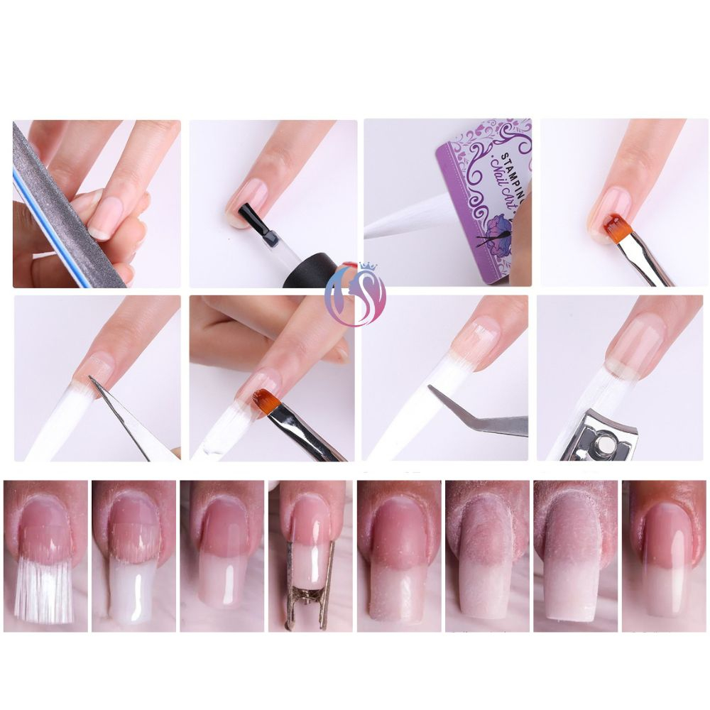 R&Y | Glass Fiber Nail Extension Nails Builder Tips Fiberglass 3cm/ 6cm ...