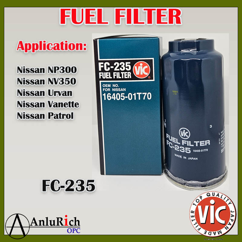 VIC Fuel filter for Nissan NP300/NV350/Urvan/Vanette/Patrol Part no: FC ...