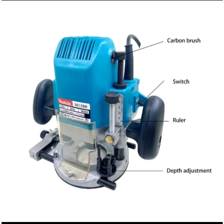 MAKITA 3612BR-12MM 1/2 PLUNGE WOOD ROUTER (PENT.O) | Shopee Philippines