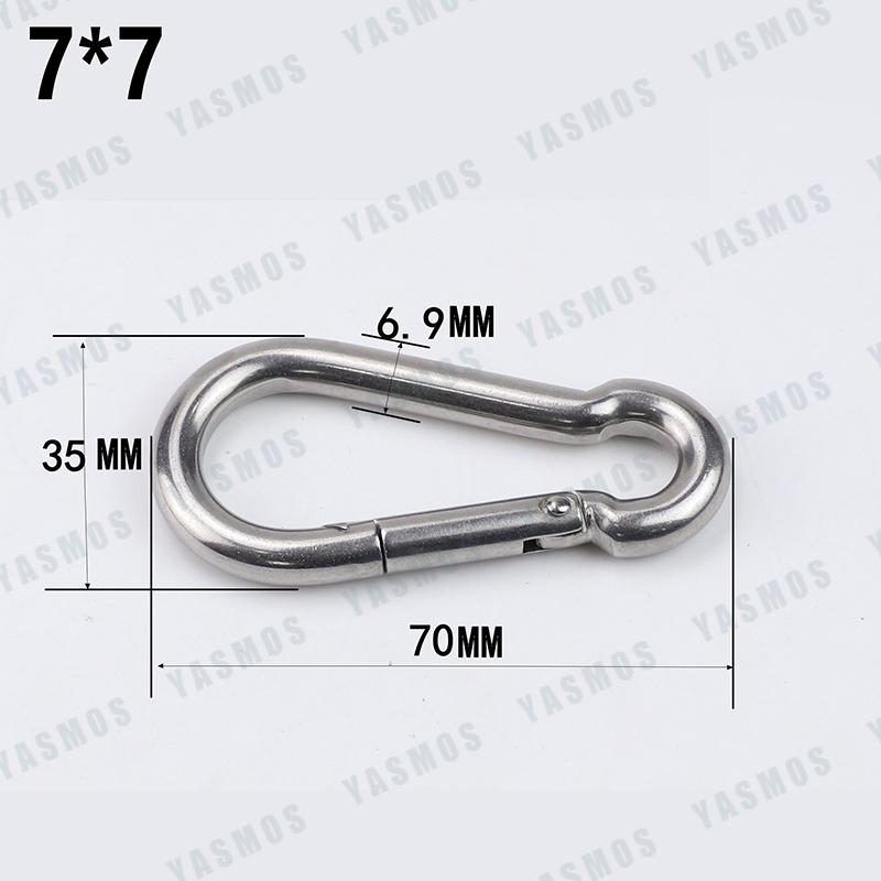 Heavy duty Carabiner Clip Spring-Snap Hook D-Ring 4mm 5mm 6mm 7mm ...